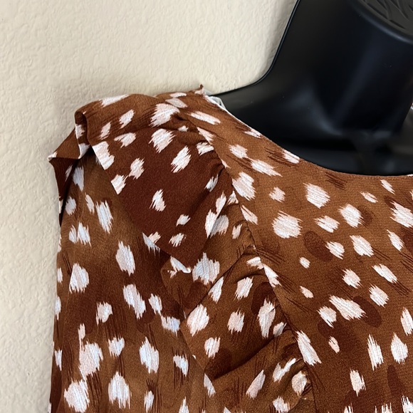 Zara | Dresses | Nwt Zara Animal Print Ruffle Dress | Poshmark